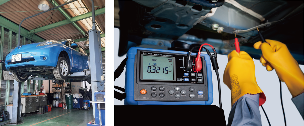 Equipotential Bonding Test of Electric Vehicles (EV) | Hioki